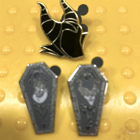 Disney | Accessories | Disney Villains Pins Set Of 3 Ursula And ...